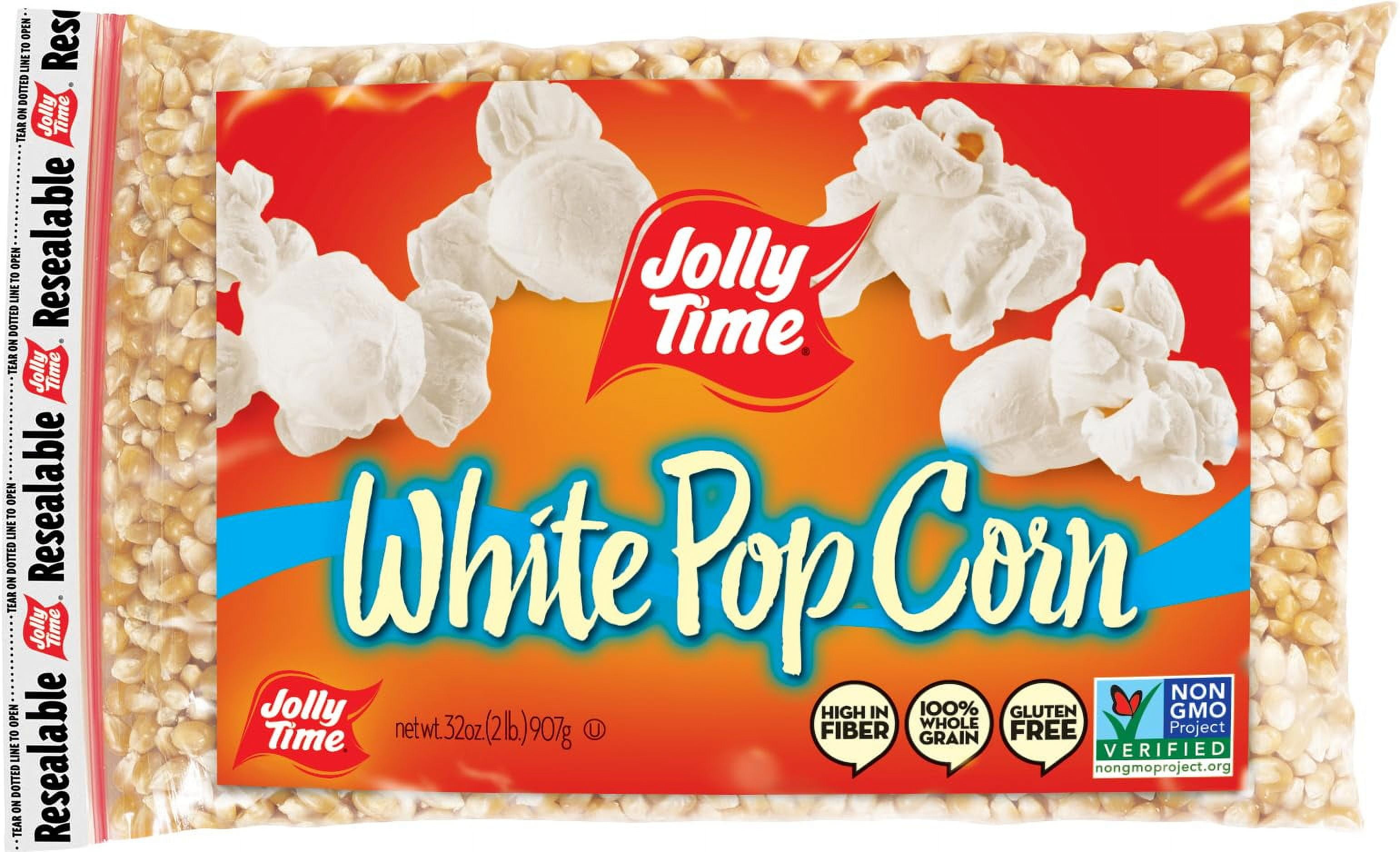 CubiConrBytes Time White Popcorn Kernels Bag, 32 oz Gluten-Free, Non ...