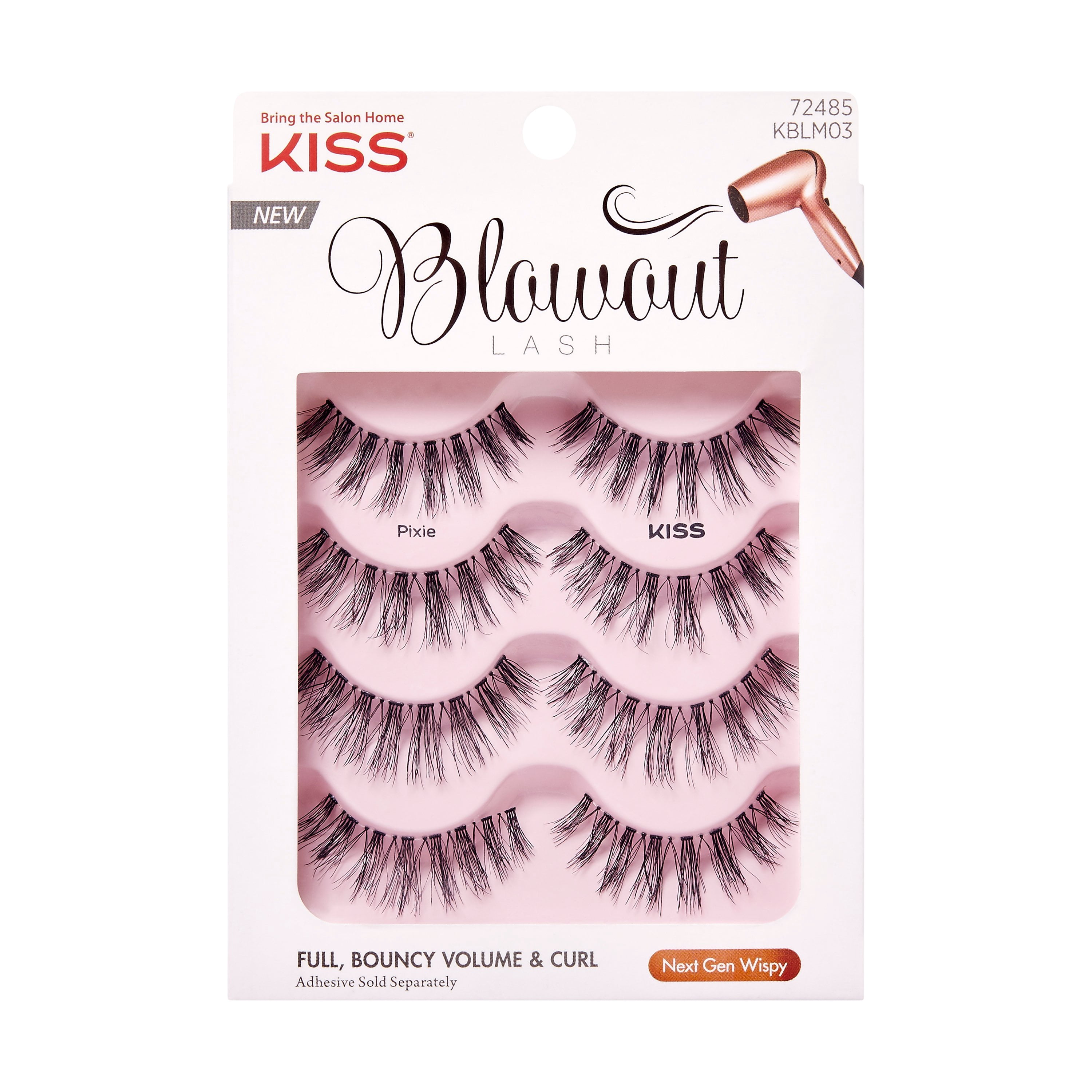 Pack of 2 KISS Blowout Lashes - Pixie, 4 ct (Package May Vary ...