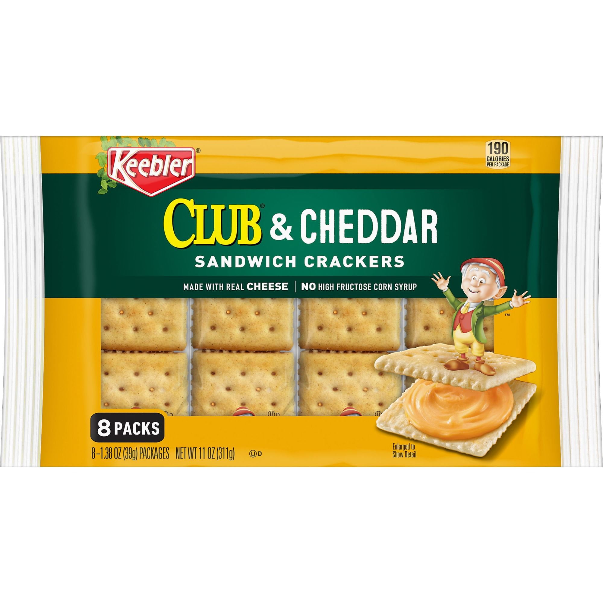 2 Pack Keebler Club and Cheddar Sandwich Crackers, 11 oz - Walmart.com