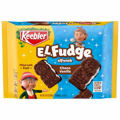 Pack of 2 - Keebler E.L. Fudge Elfwich Choco Vanilla Sandwich Cookies ...