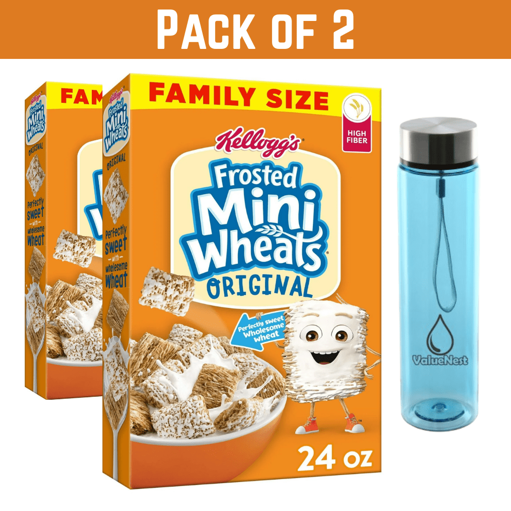Pack of 2 Kellogg's Frosted Mini-Wheats Cereal, Family Size Original ...