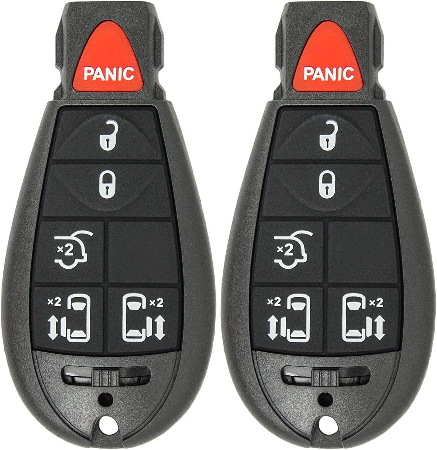 Pack of 2 Key Fob 6 Button Car Ignition Key Replacement FCC ID ...