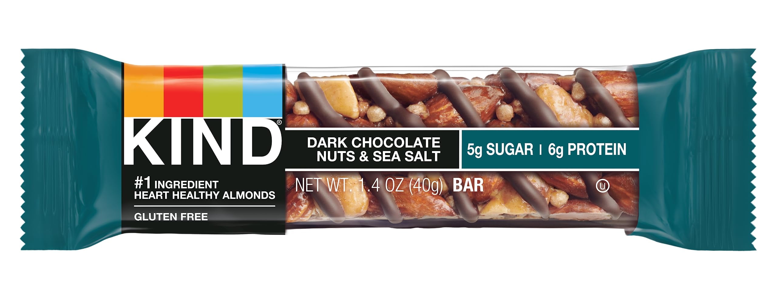 Pack of 2 - Kind Dark Chocolate Nuts And Sea Salt Bar, 1.4 Ounce ...