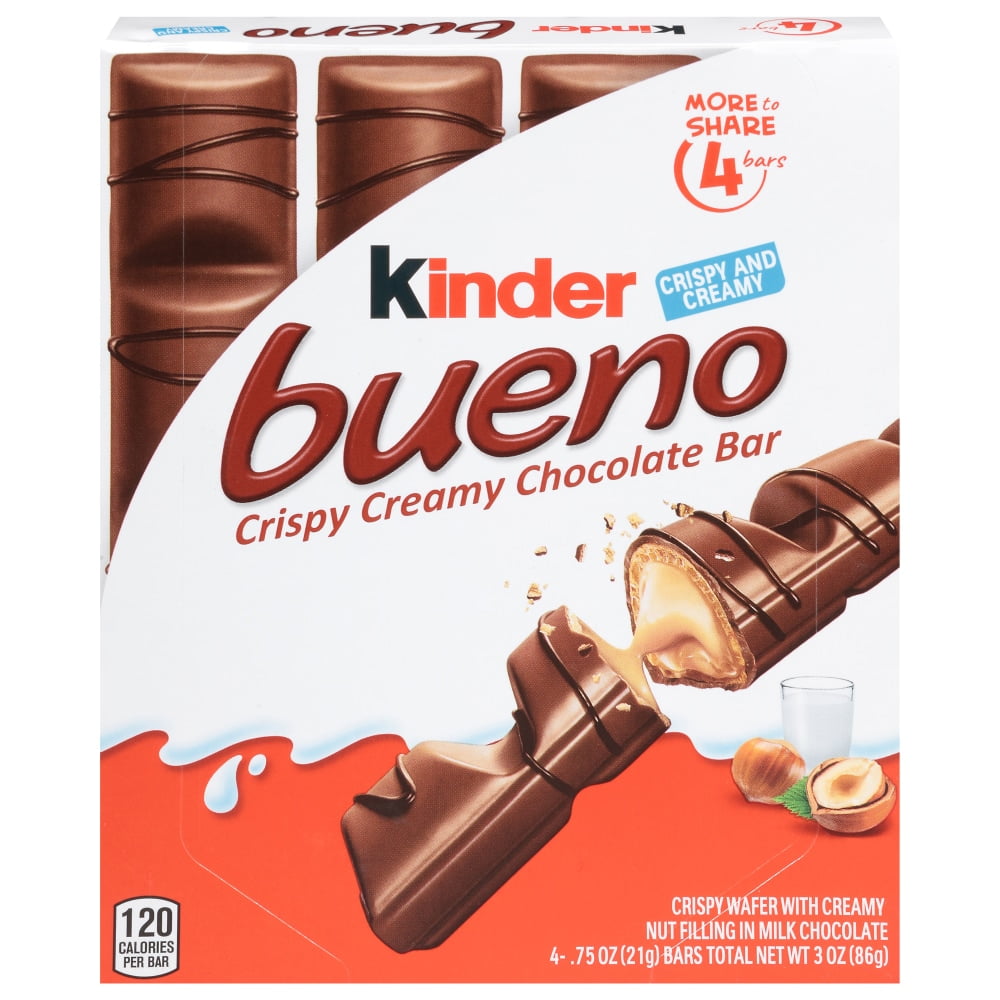 Pack of 2 Kinder Bueno Milk Chocolate and Hazelnut Cream Candy Bar Pack ...