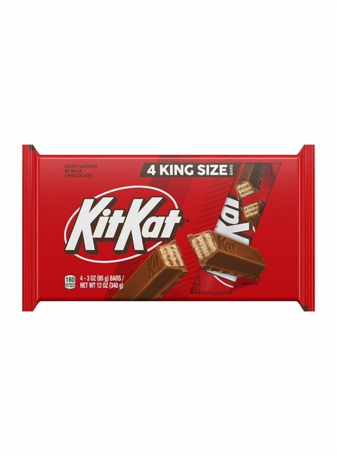 Pack of 2 Kit Kat Milk Chocolate Wafer King Size Candy, Bars 3 oz, 4 ...