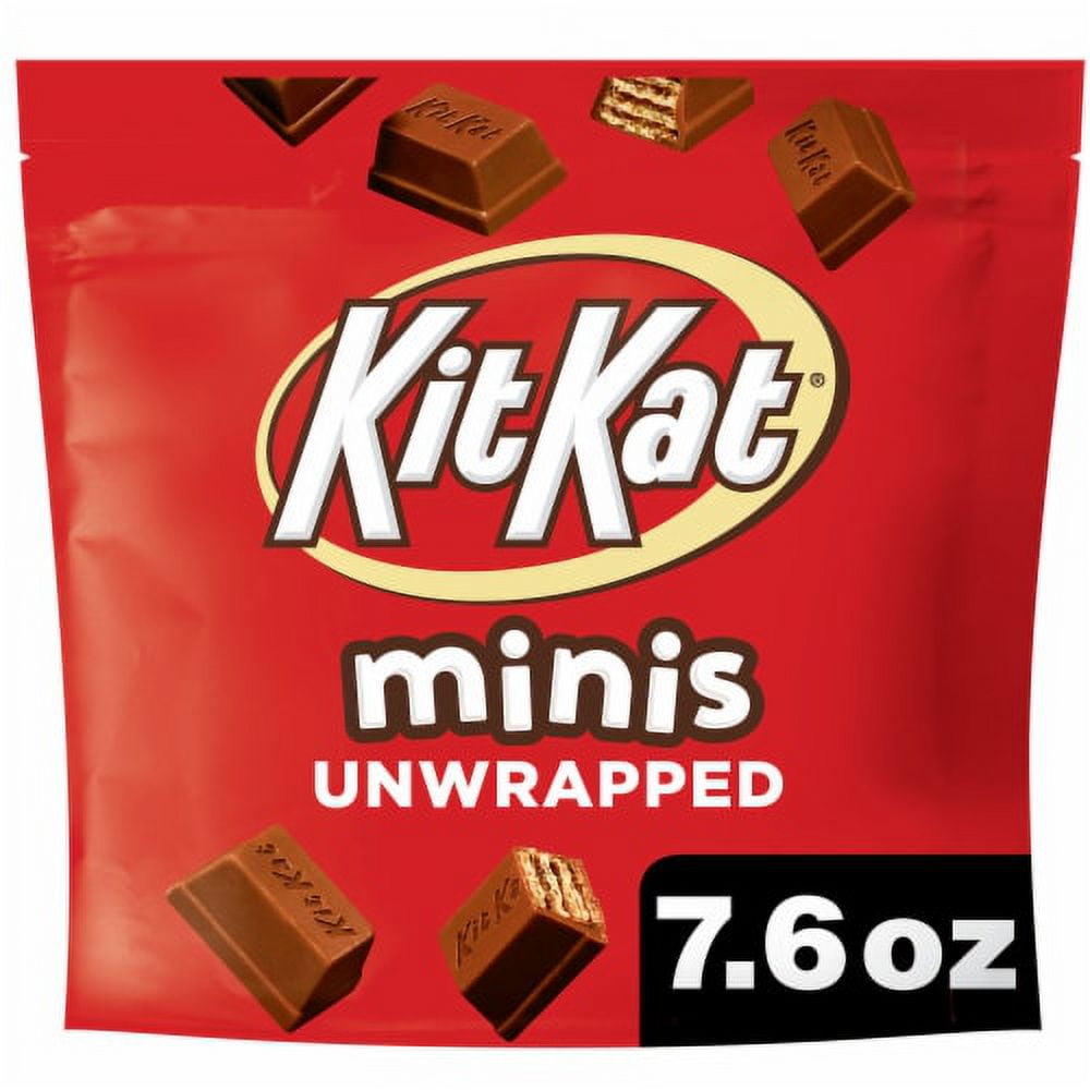 Pack of 2 - Kit Kat Minis Unwrapped Milk Chocolate Wafer Candy Bag, 7.6 ...