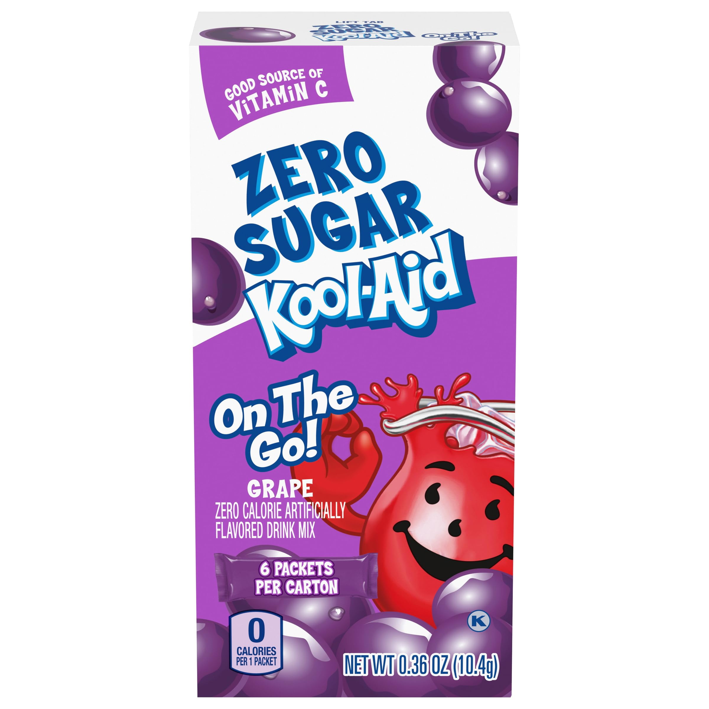 Pack of 2 - Kool-Aid Sugar-Free Grape On-The-Go Powdered Drink Mix 6 ...
