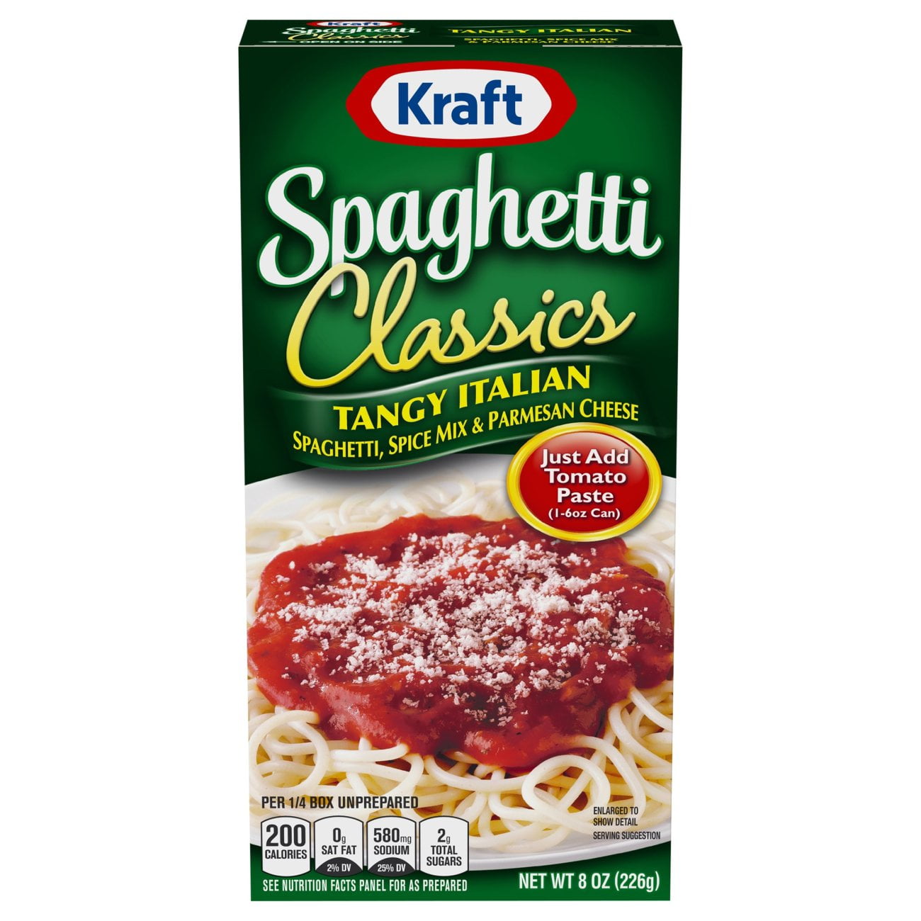 Pack of 2 Kraft Spaghetti Classics Tangy Italian Meal, 8 oz (Package ...
