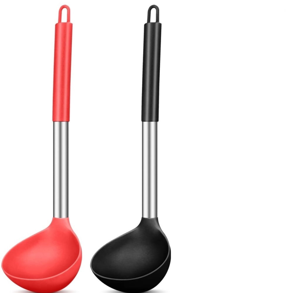 Pack of 2 Ladle Spoon,Silicone Large Spoon for Soup - Walmart.com