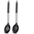 Pack of 2 Large Silicone Cooking Spoons,Non-Stick Solid Whisking Spoon ...