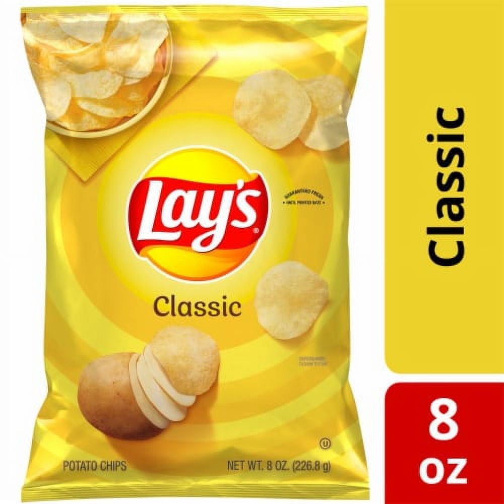 Pack of 2 - Lay's Classic Potato Chips 8 oz - Walmart.com
