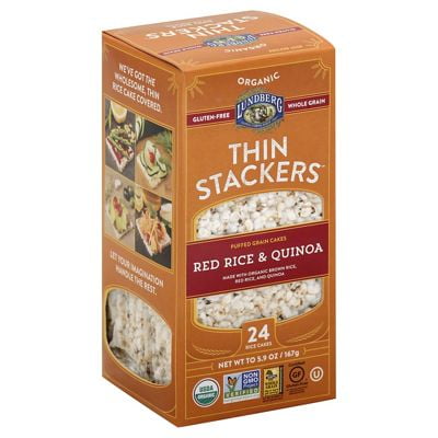 Pack of 2 - Lundberg Organic Thin Stackers Red Rice & Quinoa, 5.9 oz ...