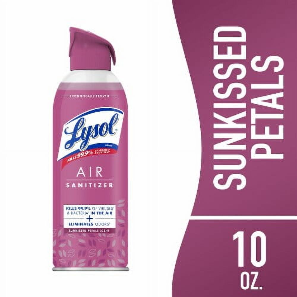 Pack of 2 - Lysol Sunkissed Petals Scent Air Sanitizer 10 oz Packaging ...