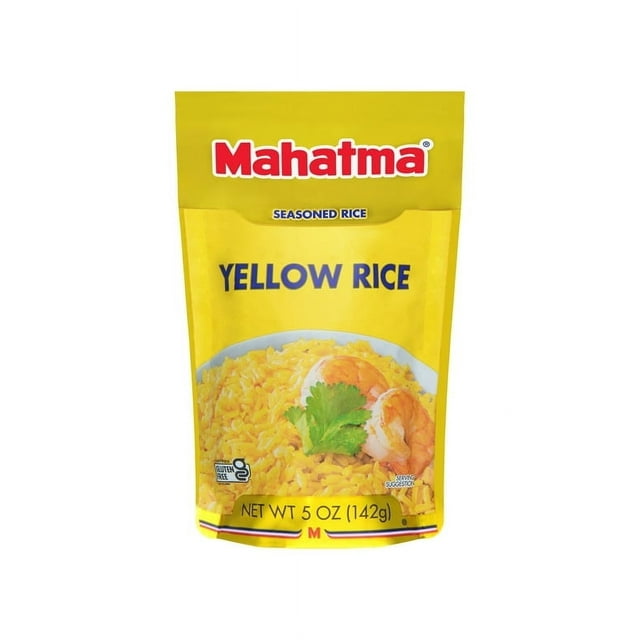 Pack of 2 Mahatma Authentic Saffron Yellow Rice, Seasoned Rice with ...