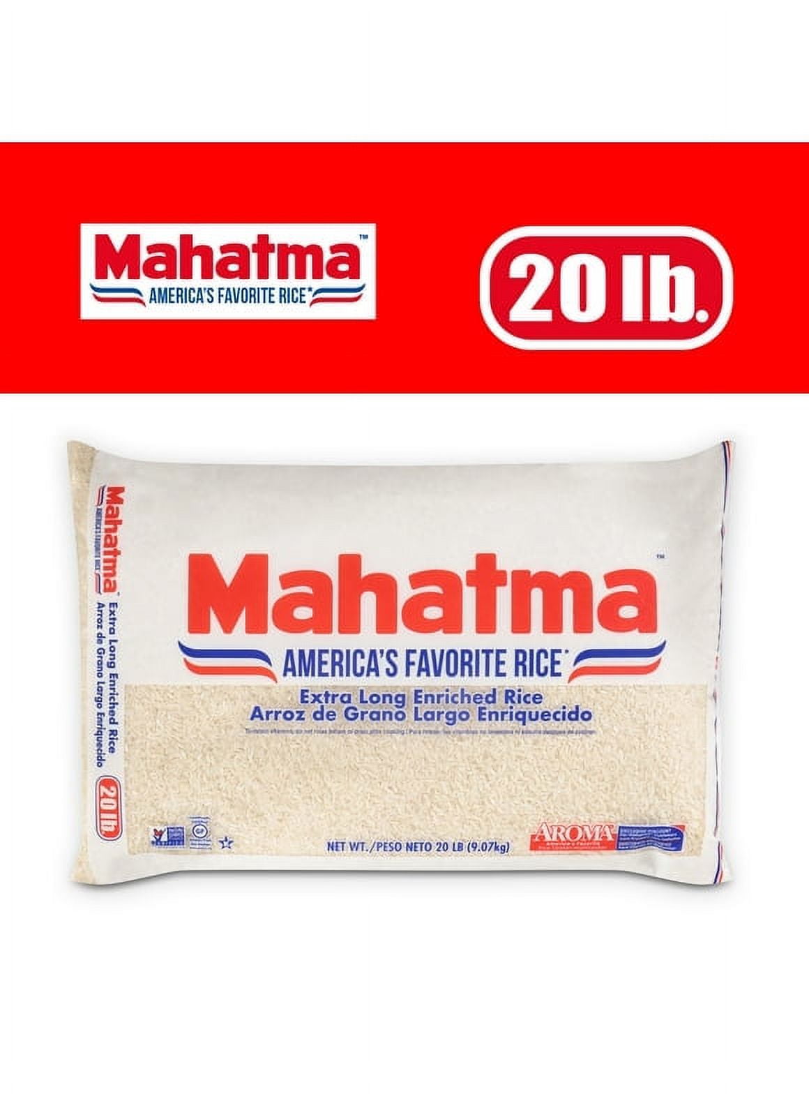 Pack of 2 Mahatma Enriched Extra Long Grain White Rice 20 lb Bag ...