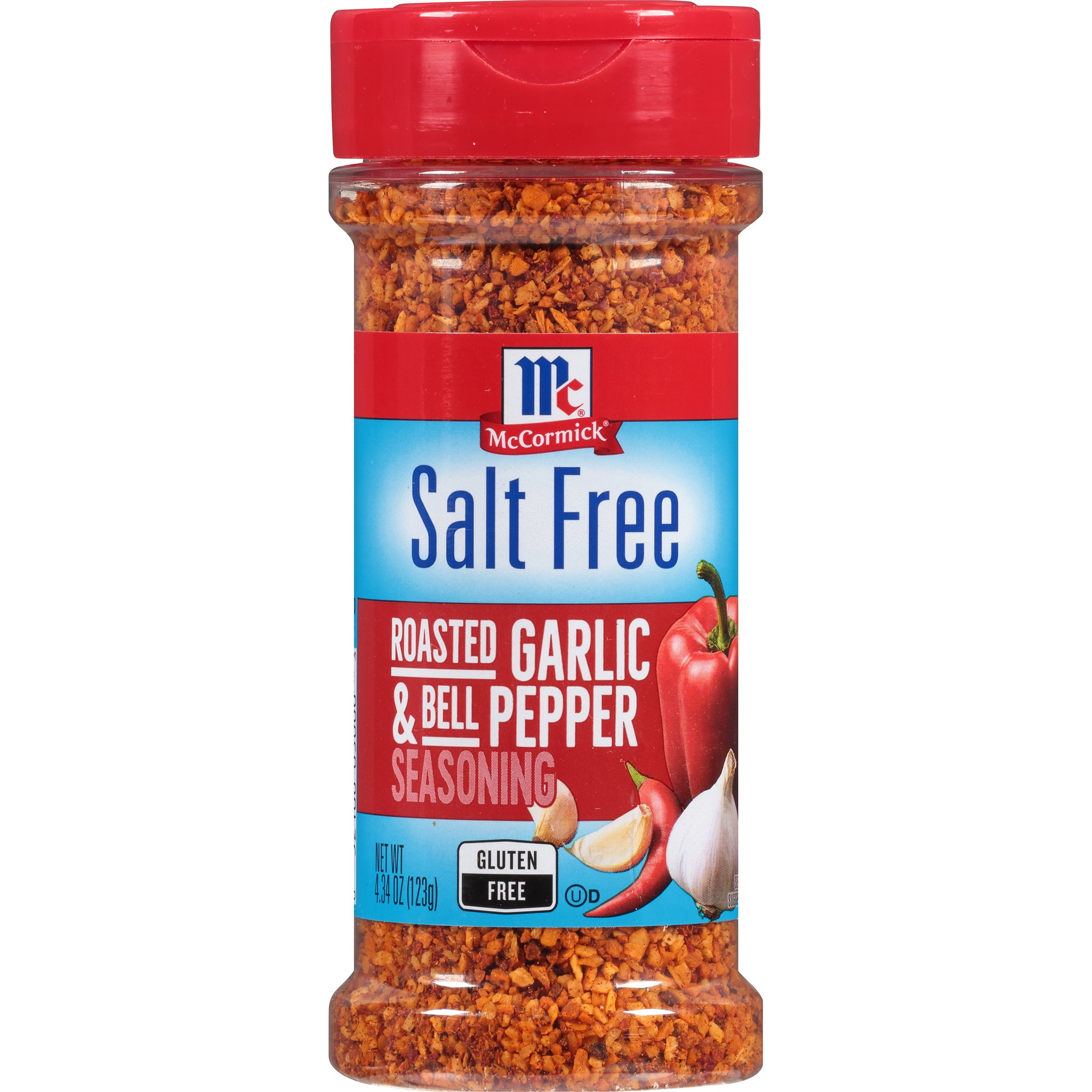 Pack of 2 McCormick Salt Free Roasted Garlic & Bell Pepper Seasoning, 4 ...