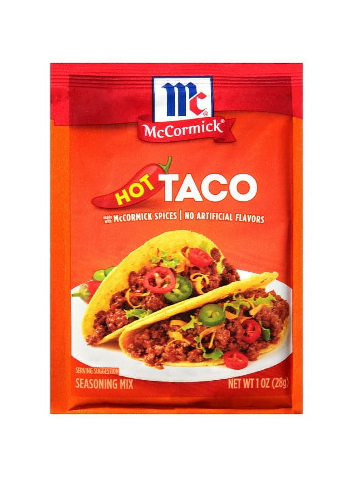 Pack of 2 McCormick Taco Seasoning Mix, 1 oz Mixed Spices & Seasonings ...