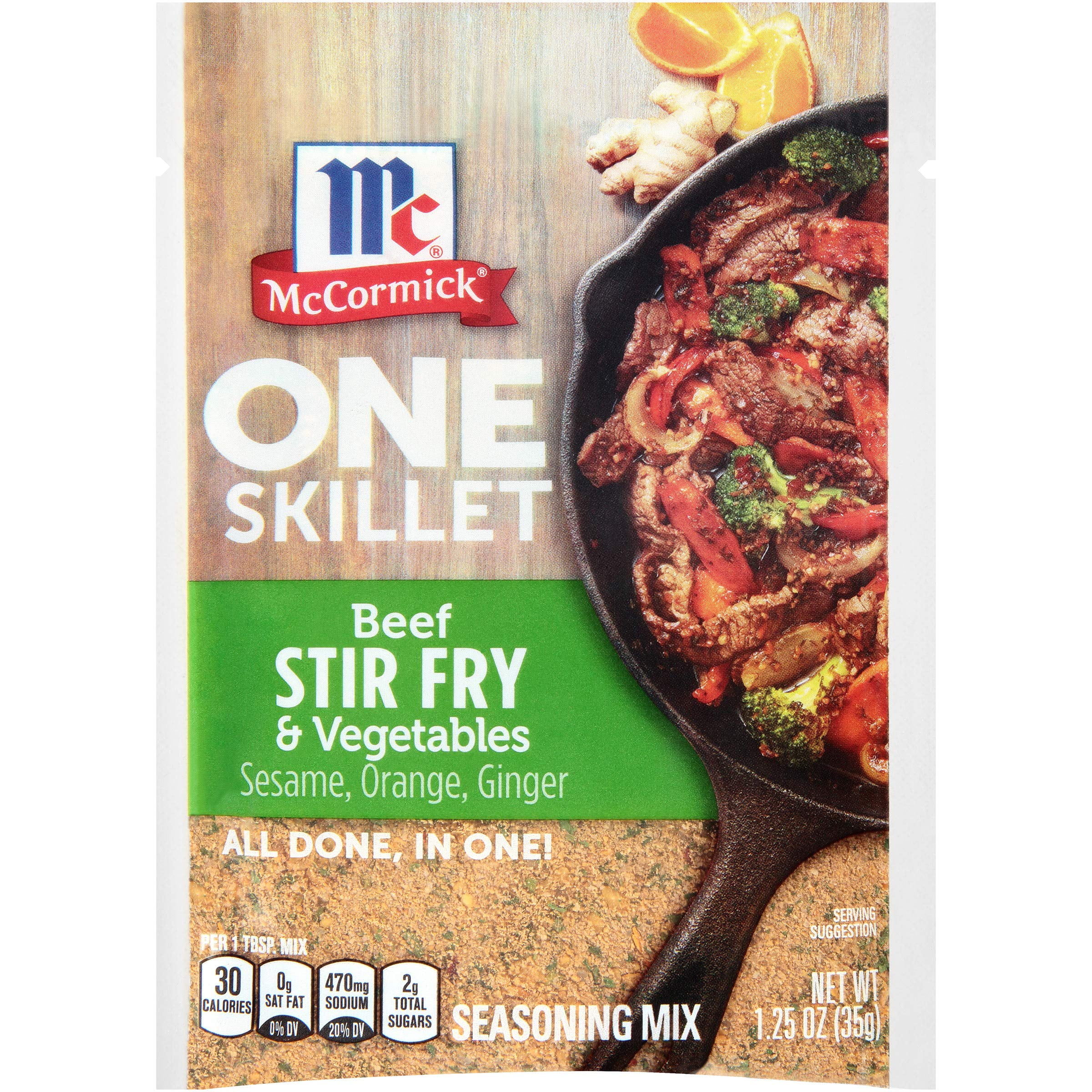 Pack of 2 - Mccormick One Skillet Beef Stir Fry & Vegetables Seasoning ...