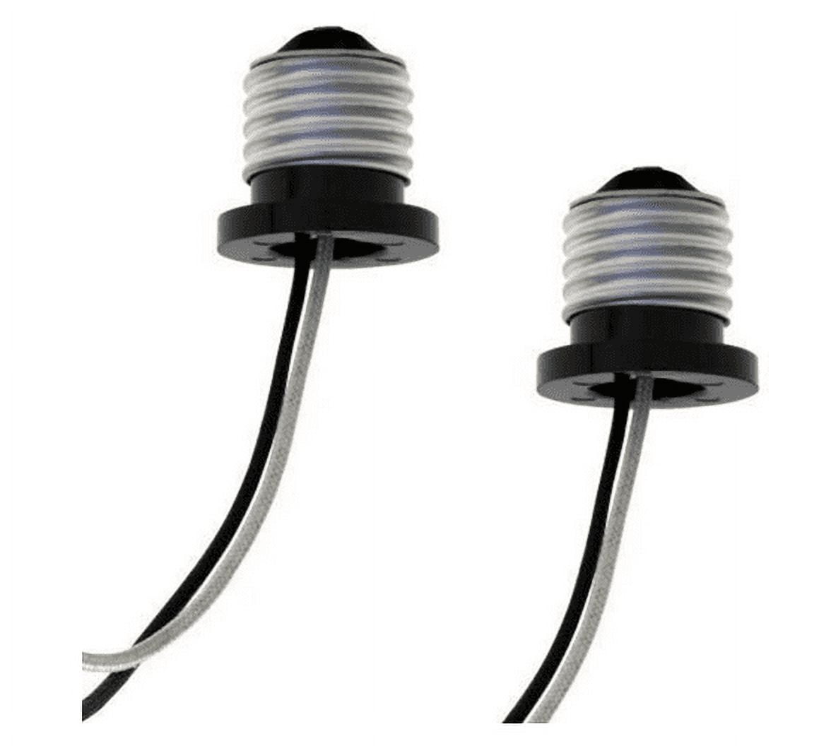 Pack of 2 - Medium Edison E26 Base Male Screw In Light Bulb Socket ...