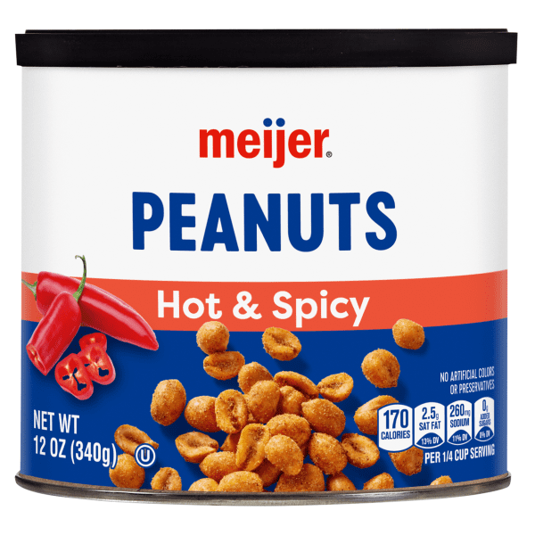 Pack of 2 Meijer Hot & Spicy Peanuts, 8 oz - Walmart.com