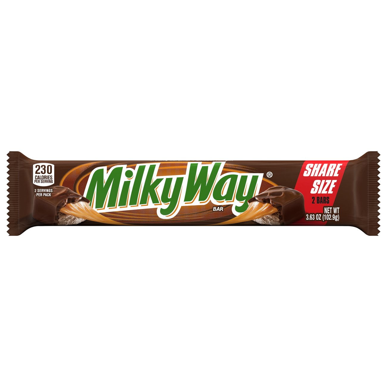 Pack of 2 Milky Way Milk Chocolate Share Size Candy Bar, 3.63 oz ...