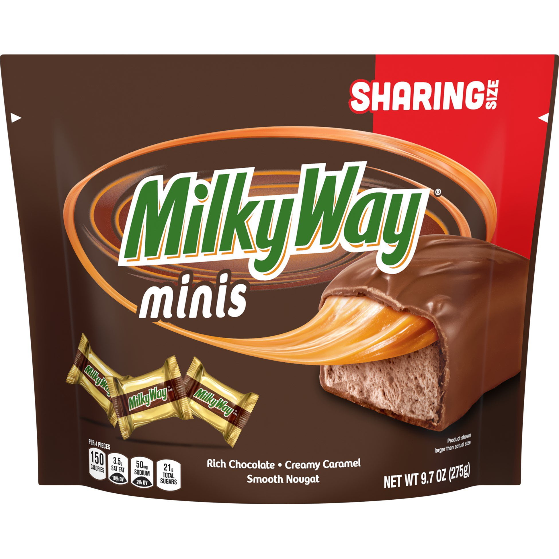 Pack of 2 Milky Way Minis Chocolate Bars - Sharing Size, 9.7 oz ...