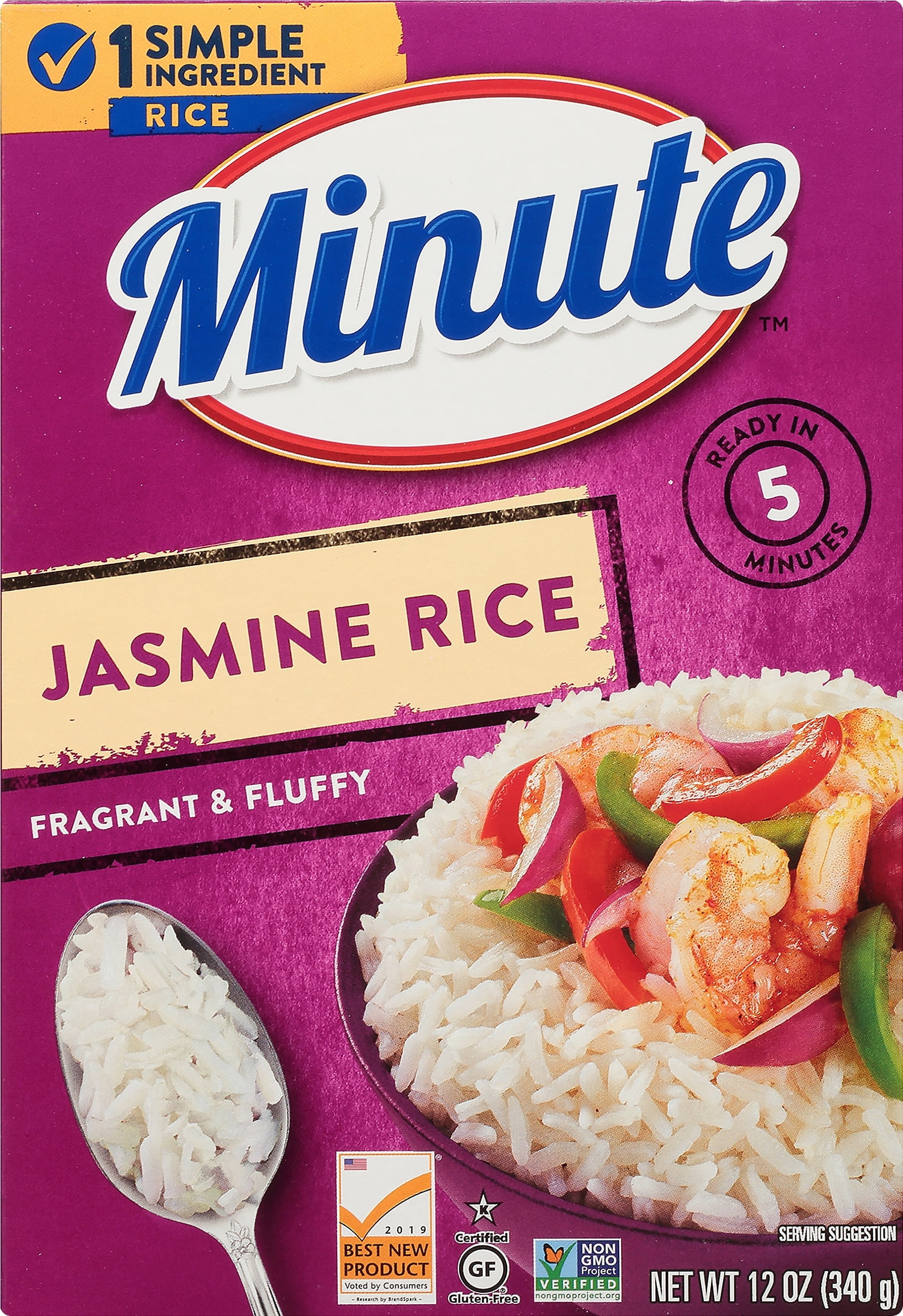 Pack of 2 Minute Instant Jasmine Rice, Fragrant and Fluffy, 12 oz - Walmart.com