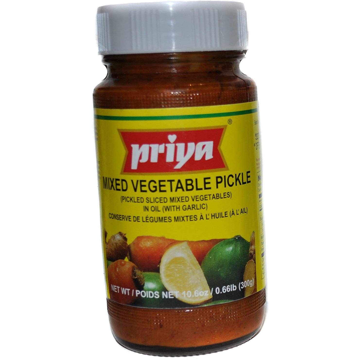 Pack of 2 - Mixed Vegetable Pickle With Garlic 300 (300 Grams Each ...