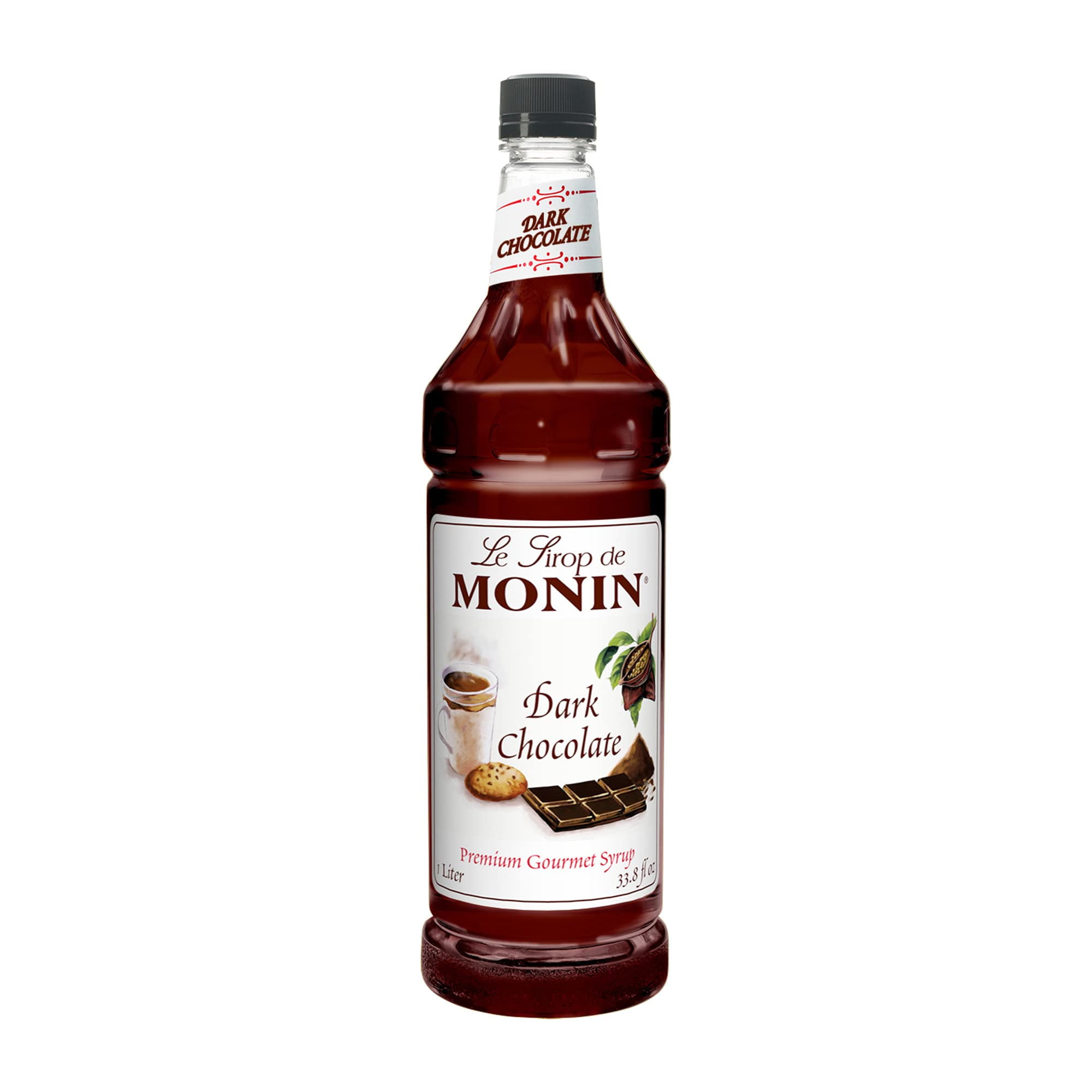 Pack of 2 - Monin - Dark Chocolate Syrup, Rich Cocoa Flavor, Great For ...