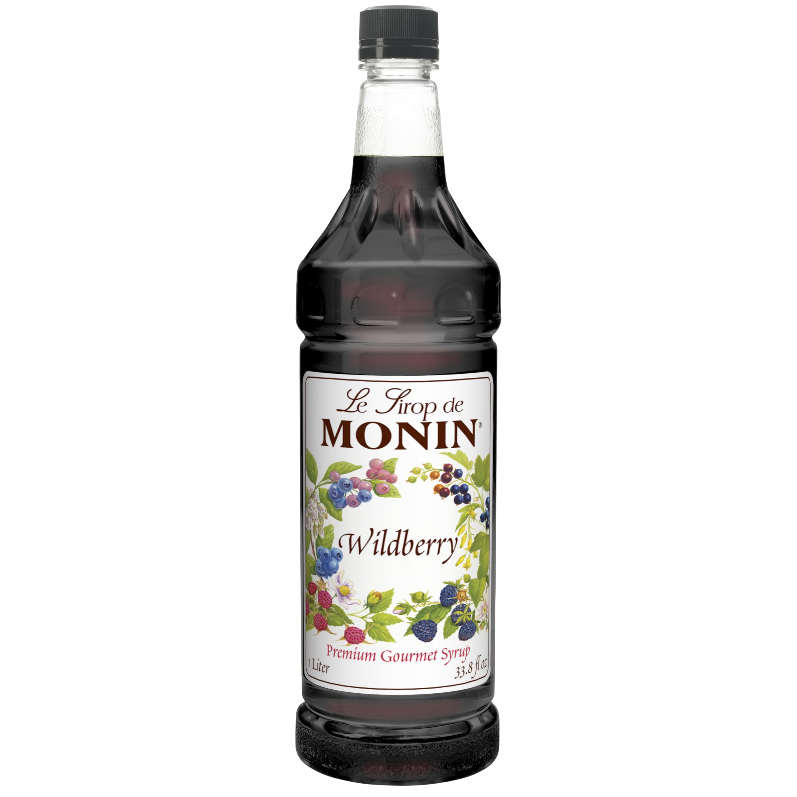 Pack of 2 - Monin Flavored Syrup, Wildberry, 33.8-Ounce Plastic Bottle ...