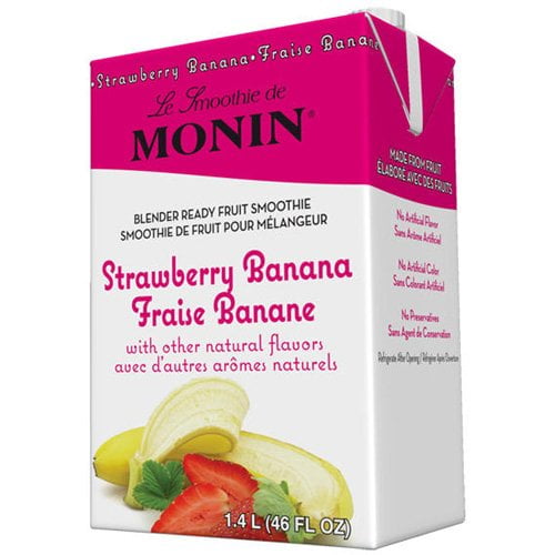 Pack of 2 - Monin Inc. Smoothie Mixes Monin Strawberry Banana Fruit ...