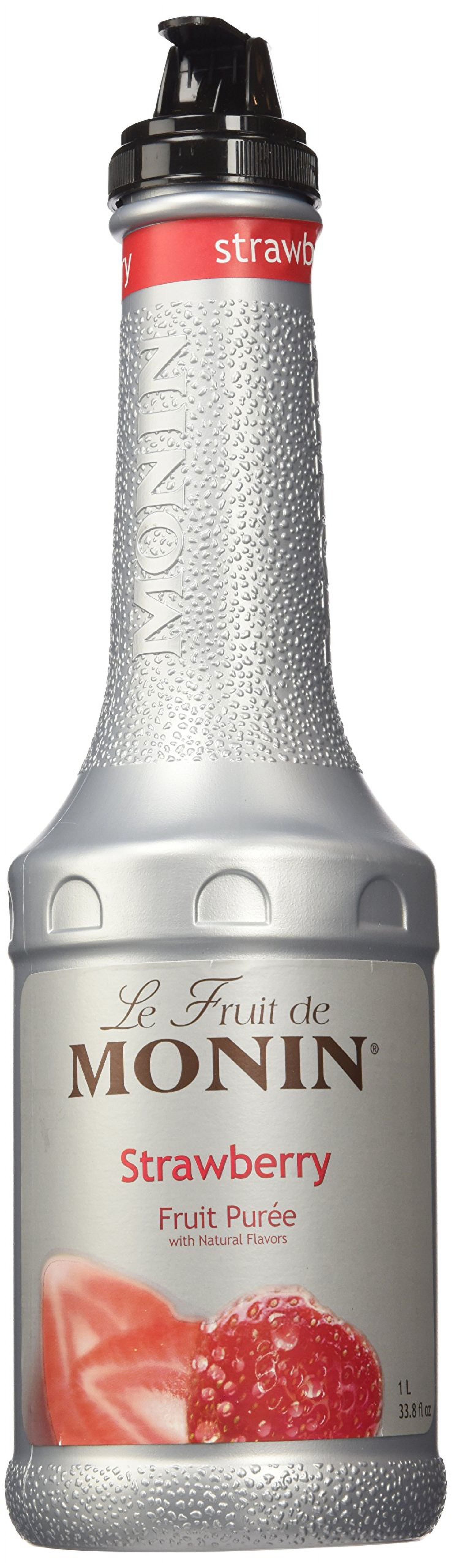 Pack of 2 - Monin Strawberry Puree Fruit Puree, 1 Liter (01-0409 ...