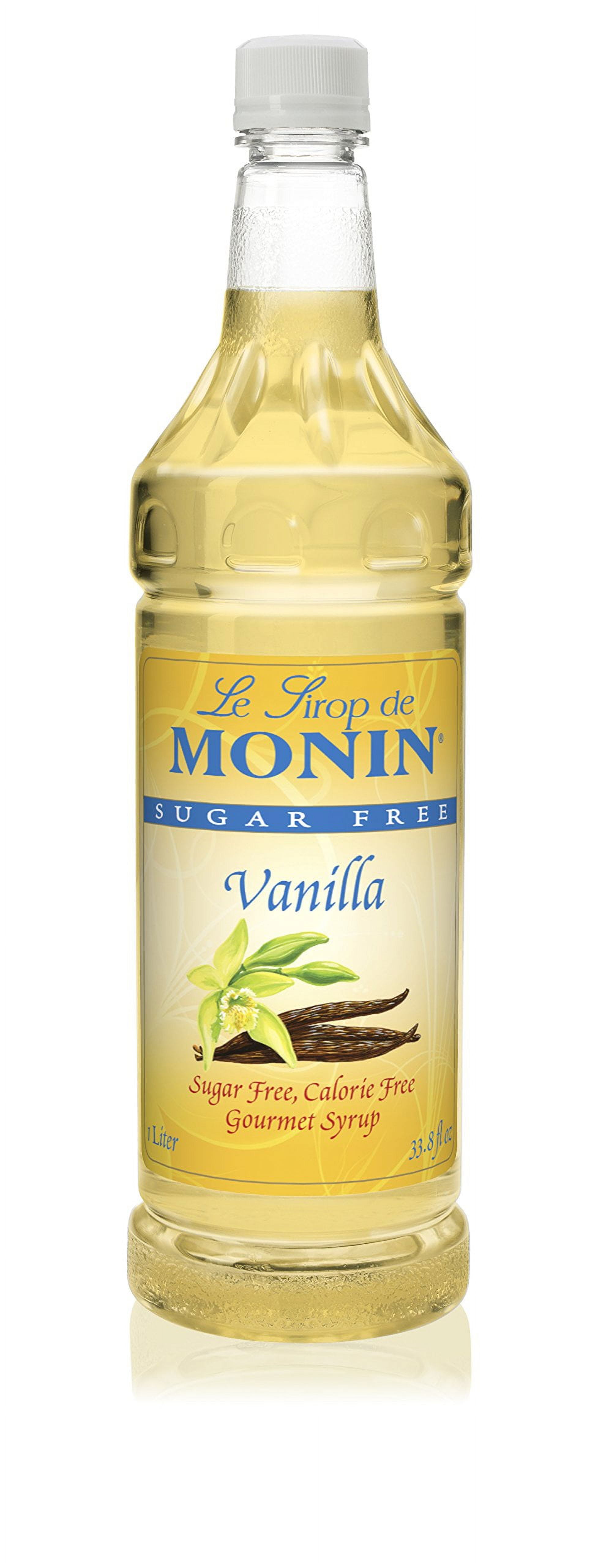 Pack of 2 - Monin Sugar Free Vanilla Syrup, 1 Liter, 4 Per Case ...