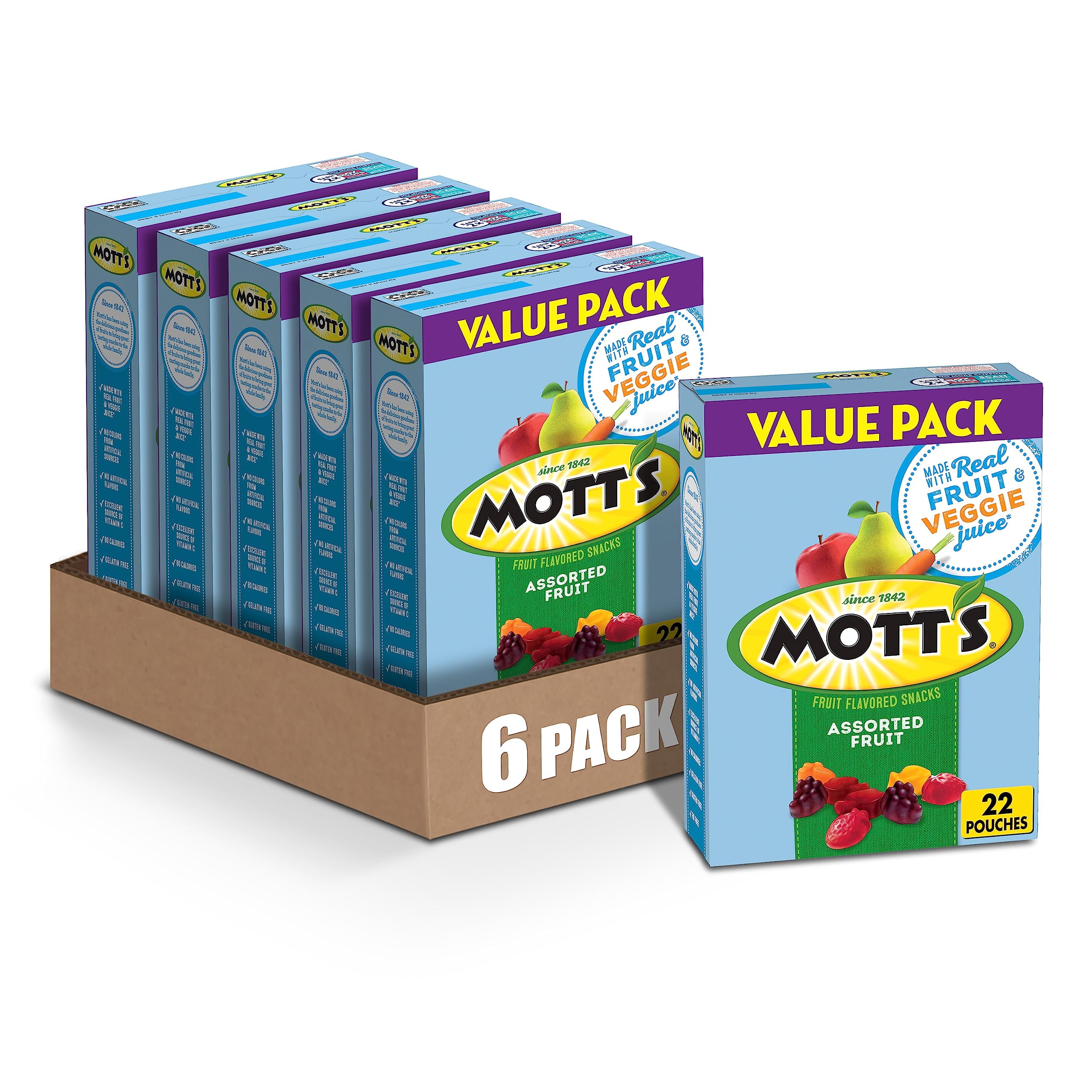 Pack of 2 - Motts Fruit Flavored Snacks, Assorted Fruit, Gluten Free ...