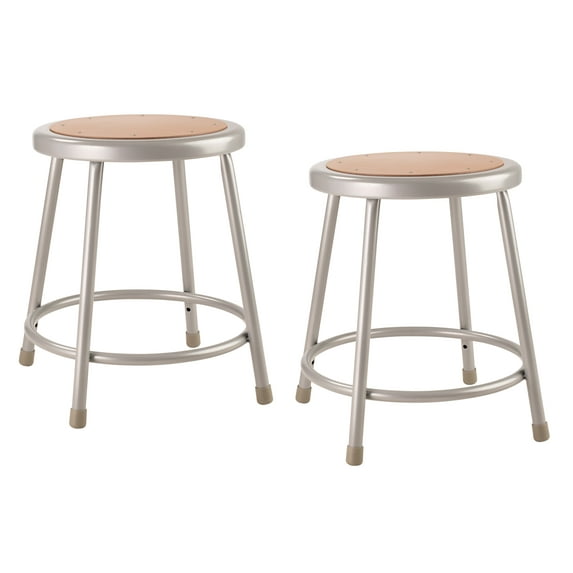 (Pack of 2) NPS 18" Heavy Duty Steel Stool, Grey - Walmart.com