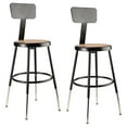 (Pack of 2) NPS 19 -27" Height Adjustable Heavy Duty Steel Stool With ...