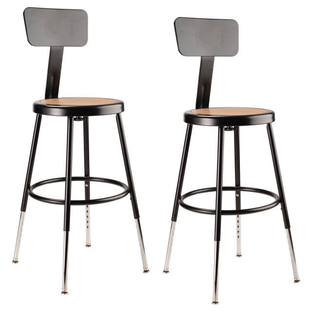 (Pack of 2) NPS 19 -27" Height Adjustable Heavy Duty Steel Stool With ...