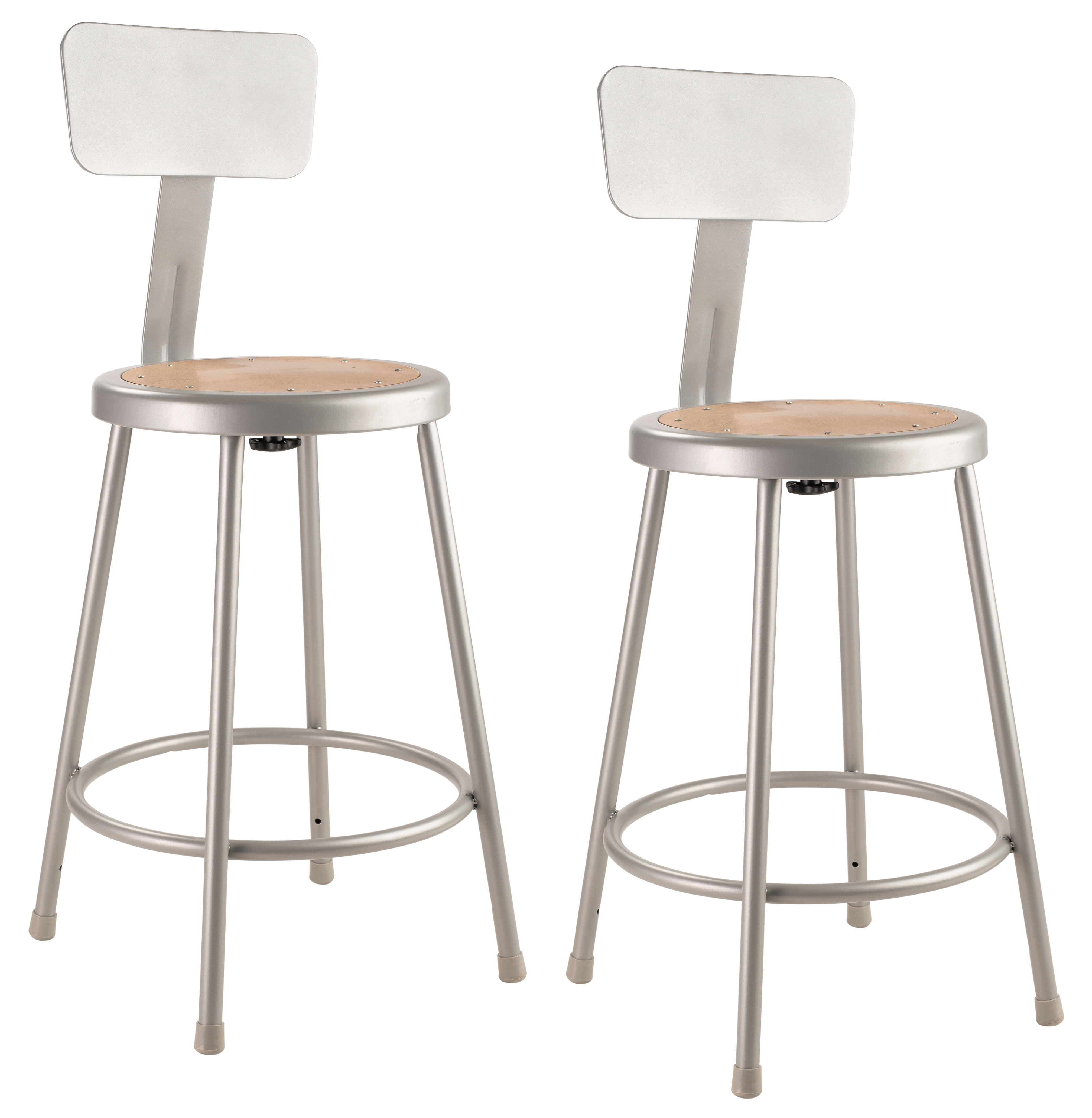 NPS Heavy Duty Steel Stool With Backrest - 500lbs Capacity - Walmart.com