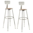(Pack of 2) NPS 32 -39" Height Adjustable Heavy Duty Steel Stool With ...
