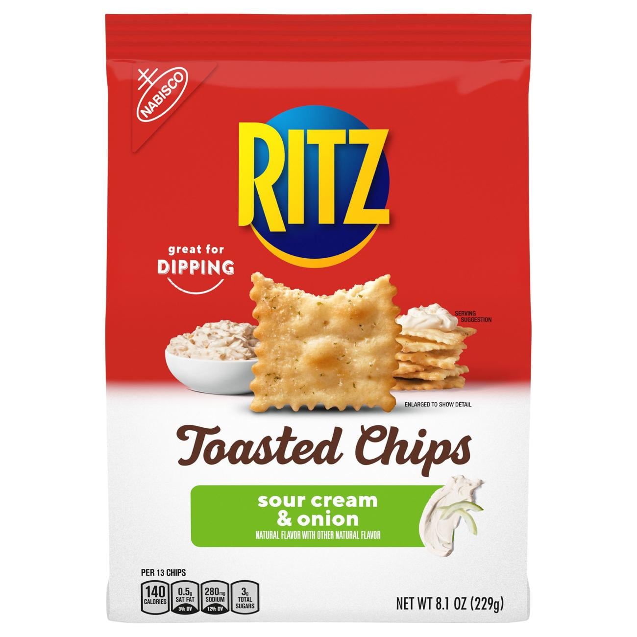Pack of 2 - Nabisco Ritz Sour Cream & Onion Toasted Chips 8.1 oz ...