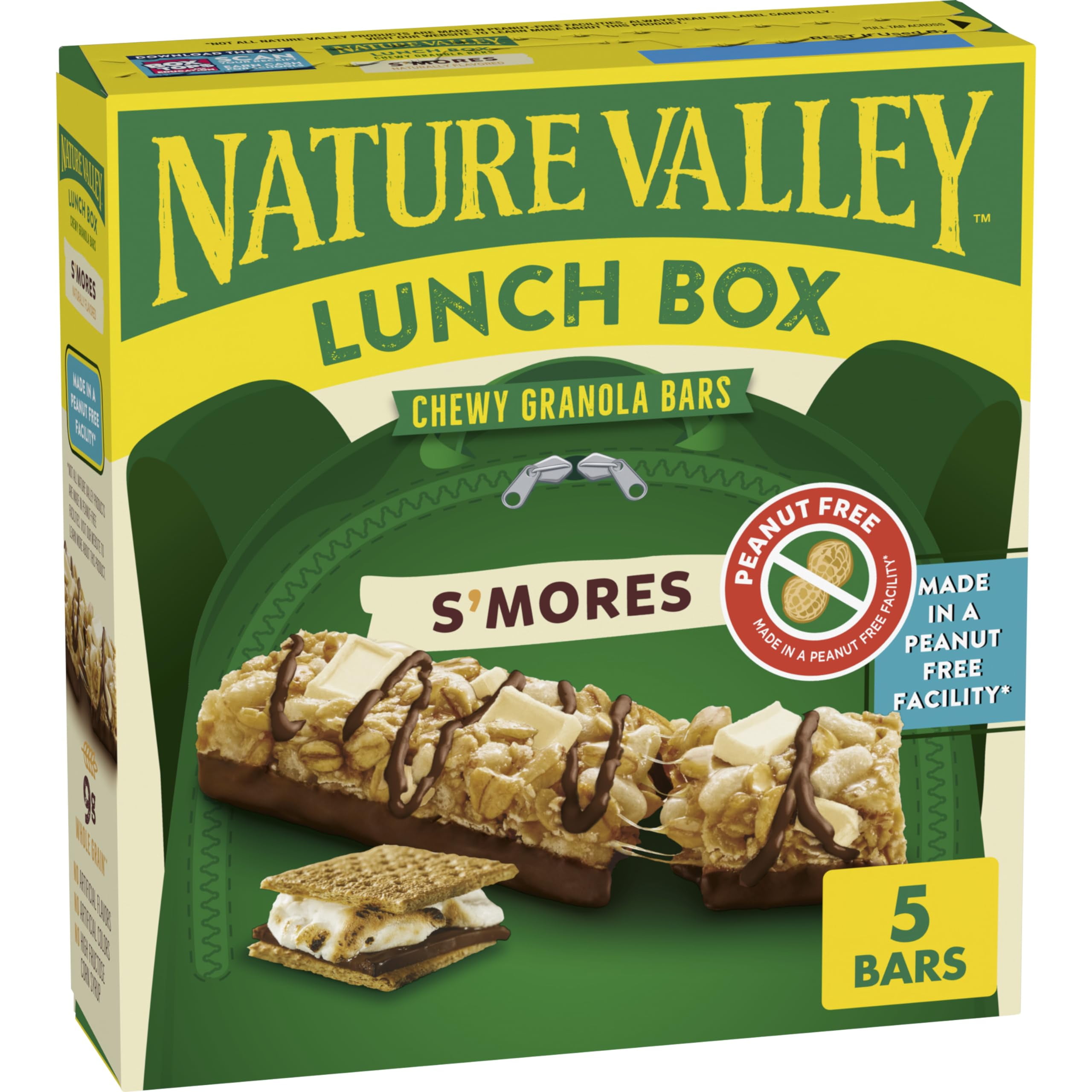 Pack of 2 - Nature Valley Lunch Box Chewy Granola Bars, Smores, Peanut ...
