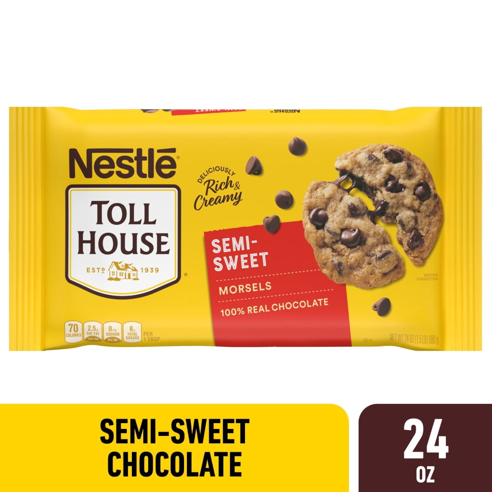 Pack of 2 Nestle Toll House Semi Sweet Chocolate Chips, 24 oz ...