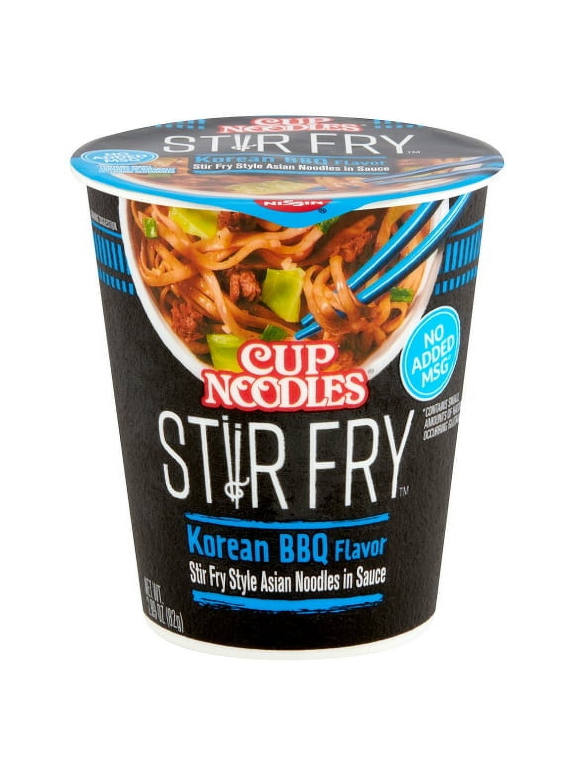 Pack of 2 Nissin Cup Noodles Stir Fry Korean BBQ Flavor Asian Noodles ...