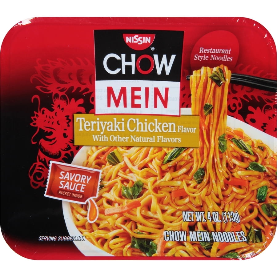 Pack of 2 Nissin Teriyaki Chicken Flavor Chow Mein Noodles, 4 oz - Walmart.com