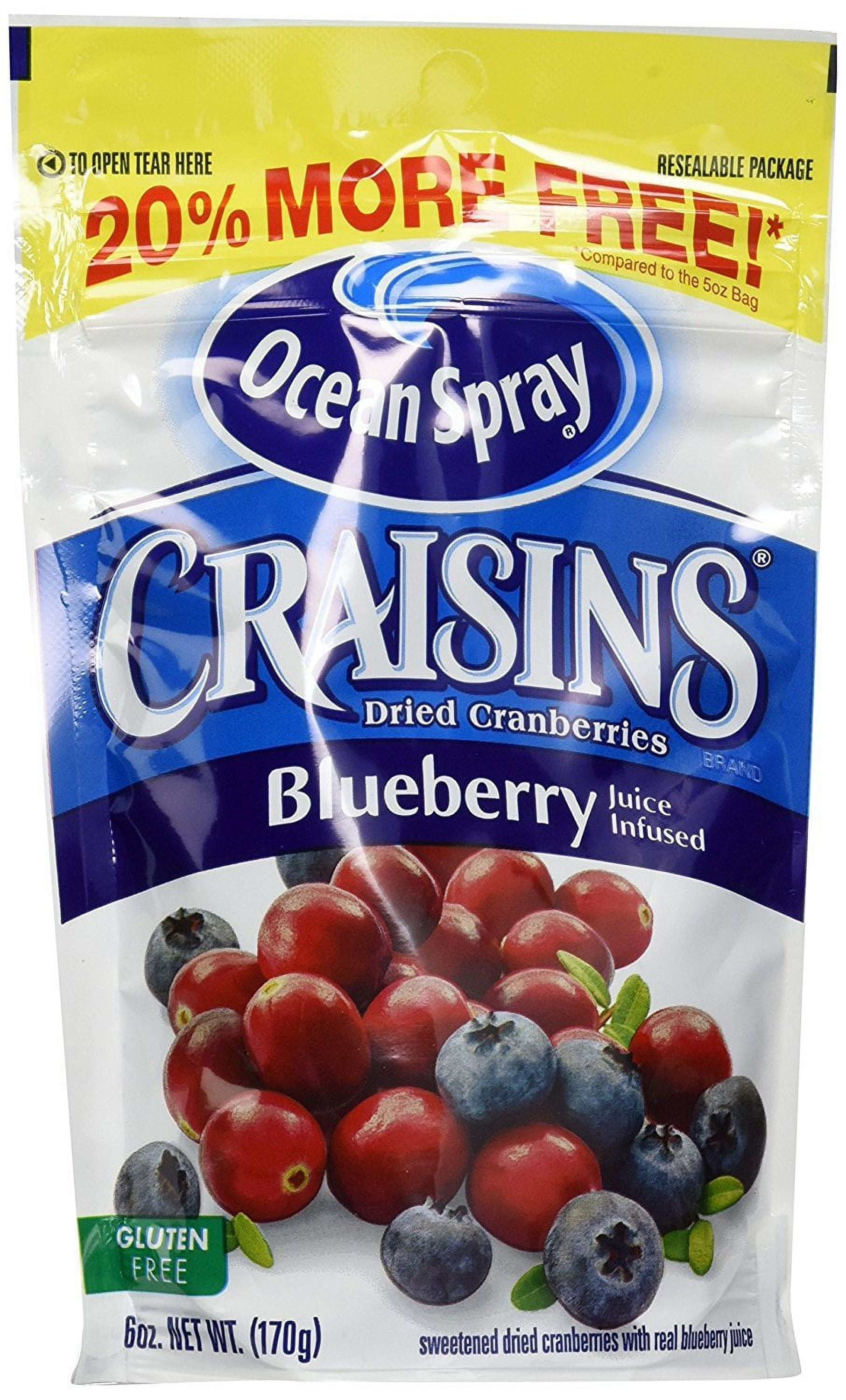 Pack of 2 - Ocean Spray, Craisins Dried Cranberries Blueberry Juice ...