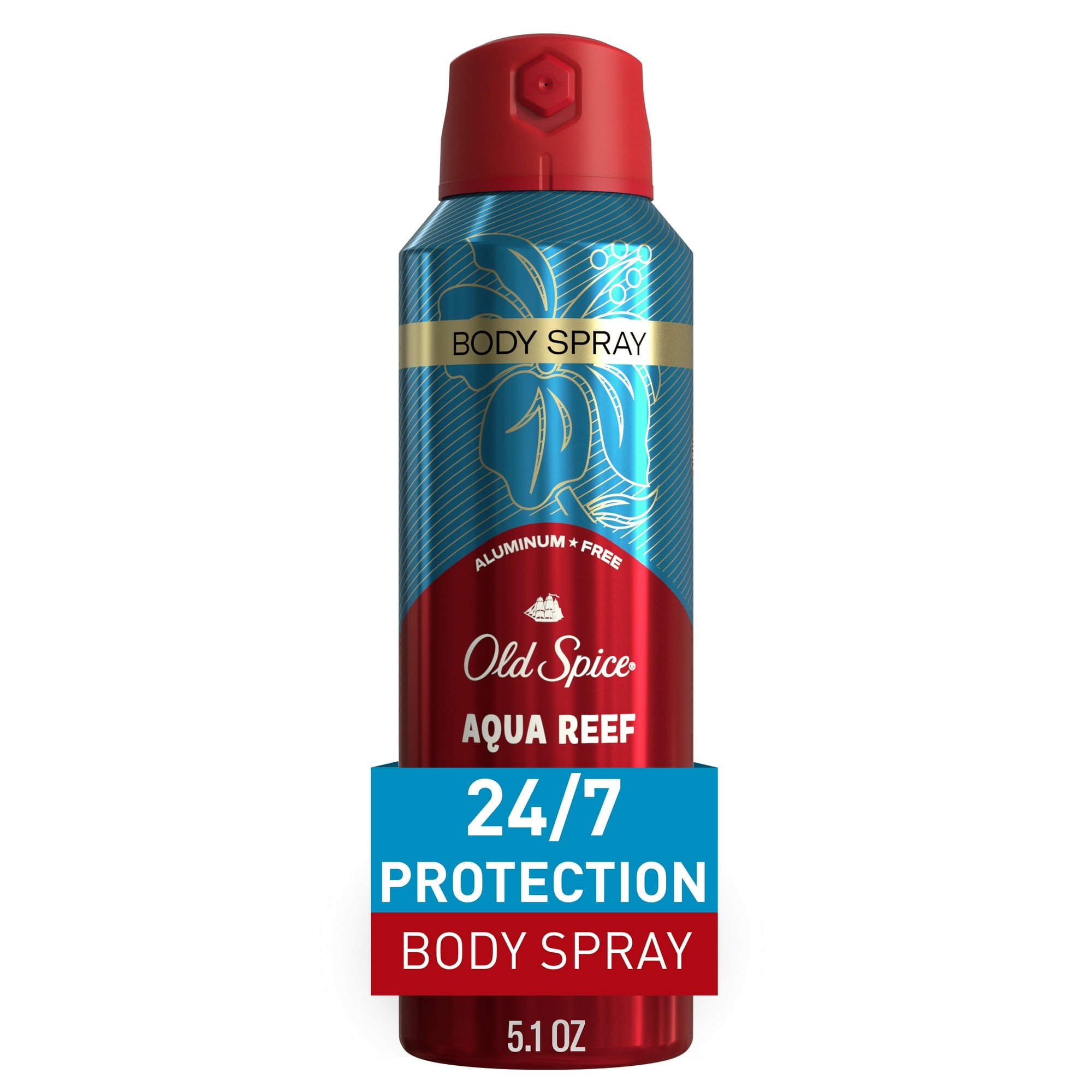 Pack of 2 Old Spice Aluminum Free Body Spray for Men, Aqua Reef, 5.1 oz ...