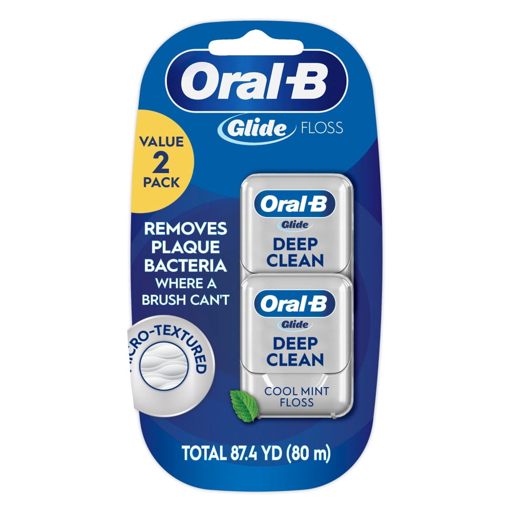 Pack of 2 Oral-B Glide Pro-Health Deep Clean Cool Mint Dental Floss ...