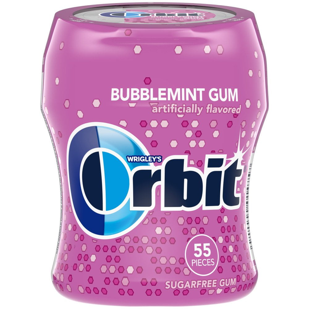 Pack of 2 Orbit Bubblemint Sugar Free Chewing Gum, 55 pc (Package May ...