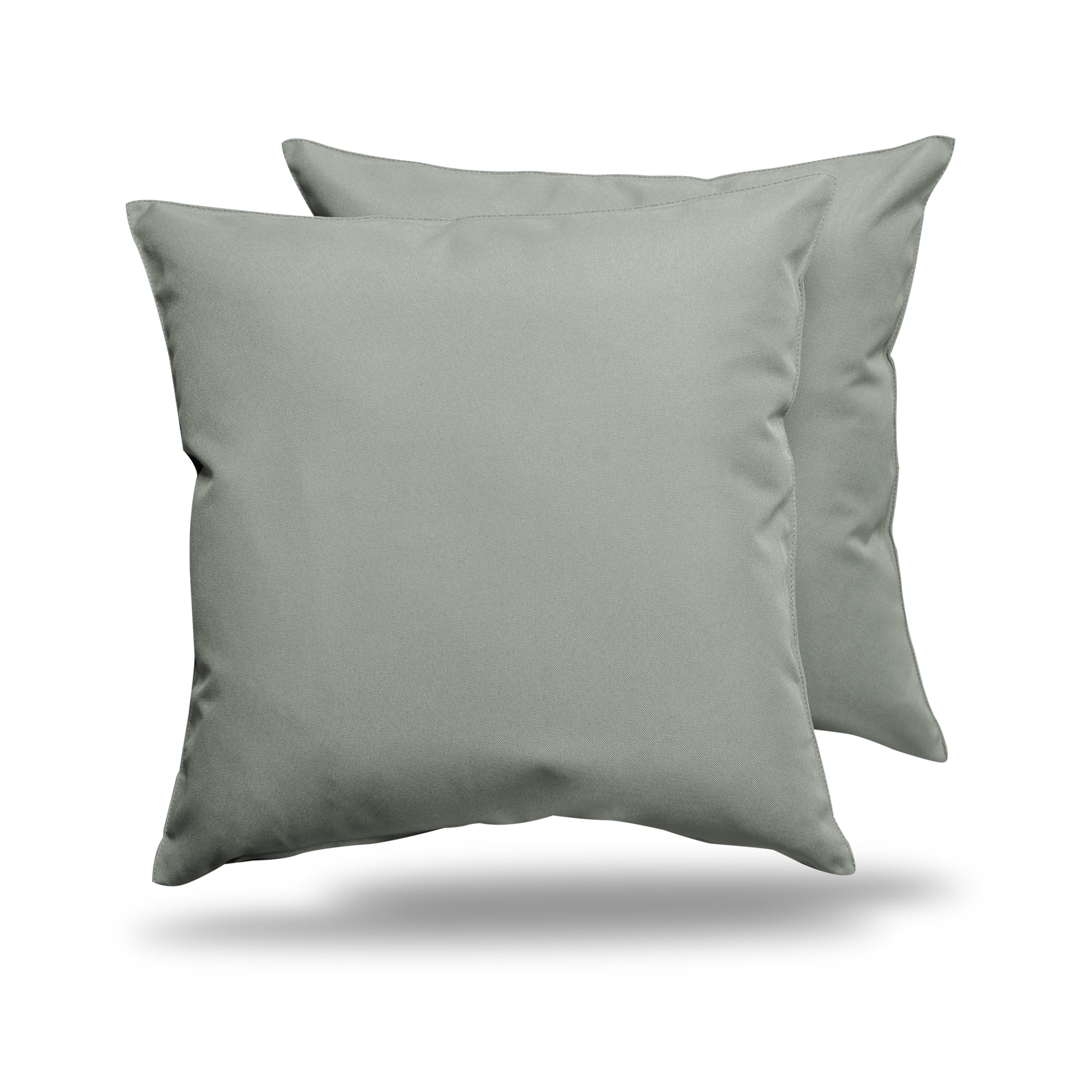 Pack of 2 Outdoor Decorative Throw Pillows 18 x 18 inch Solid Gray ...