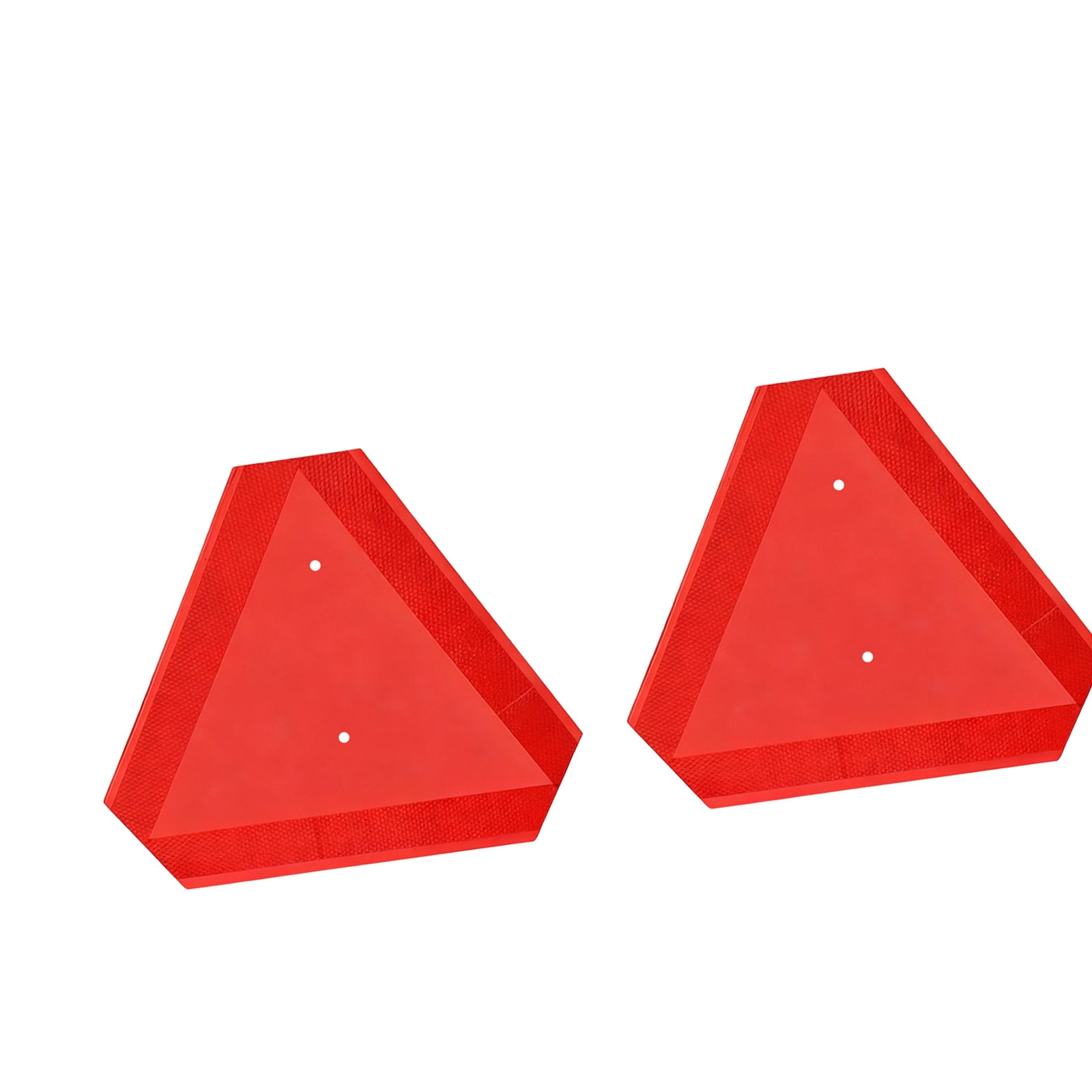 Pack of 2 Outdoor Reflective Triangle Boards Warning Signs Vehicle Slow ...